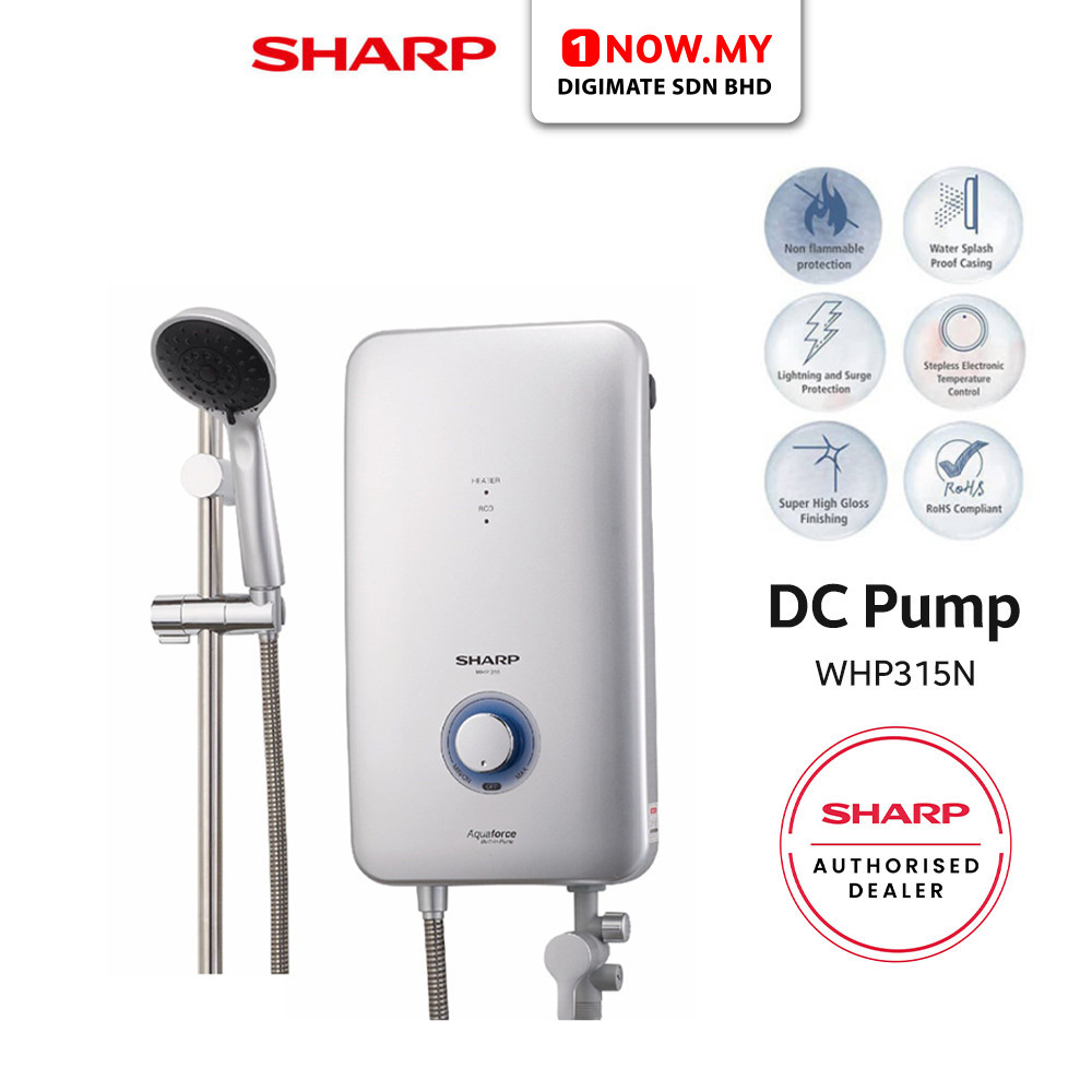 SHARP Instant Water Heater WHP315N | Strong DC Pump Pemanas Air Mandi 热水器 | Shopee Malaysia