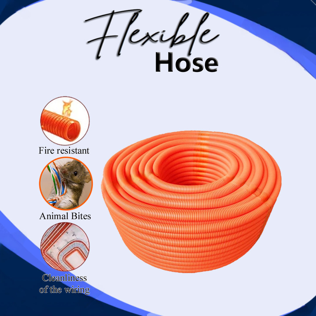 ECOPIPE PVC Orange Flexible Hose 1/2 (Sold Per ROLL 50meters/100meters) | Shopee Malaysia