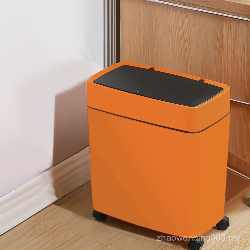Sg Movable Trash Can Household Gap Ultra-Narrow with Wheels Rectangular ...