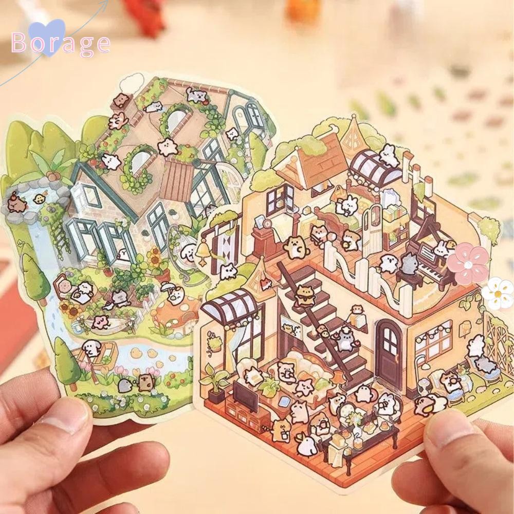BORRAONE Miniature Scene Sticker, DIY Crafts Cartoon Landscaping ...