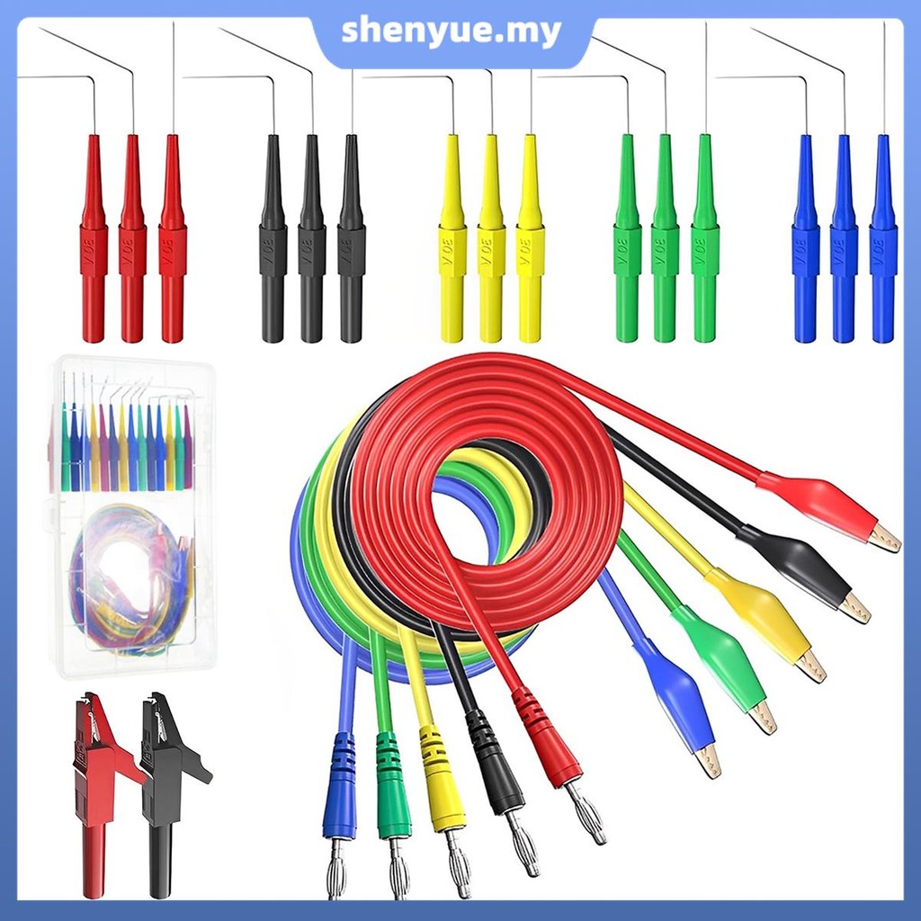 22Pcs Back Probe Kit 4mm Banana Plug Alligator Clip Kit with 3 Angles ...