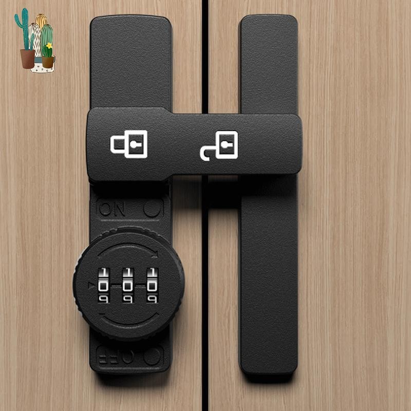 Punch-Free Password Latch Lock, Wardrobe Sliding Door Lock, Buckle ...