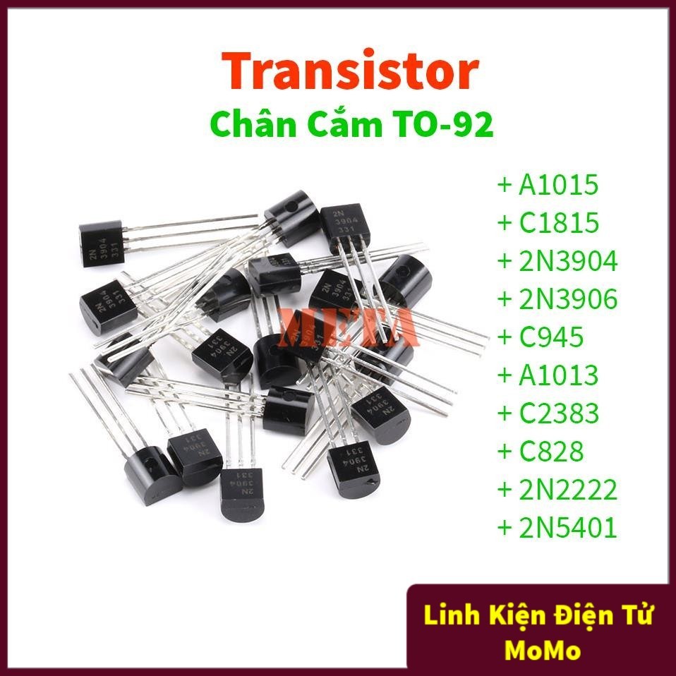 [Pack Of 10] Pin Transistor TO-92: A1015, C1815, 2N3904, 2N3906, C945 ...