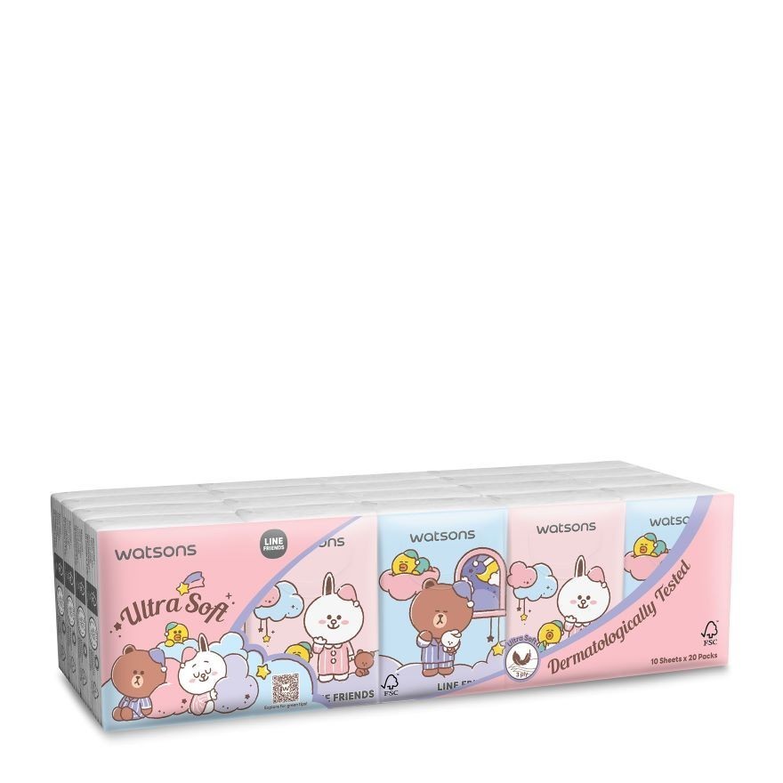 Watsons Line Friends Mini Hankies (10's x 20's) | Shopee Malaysia