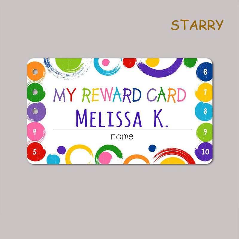 50pcs Behavior Punch Cards Incentive Loyalty Punny Reward Cards ...