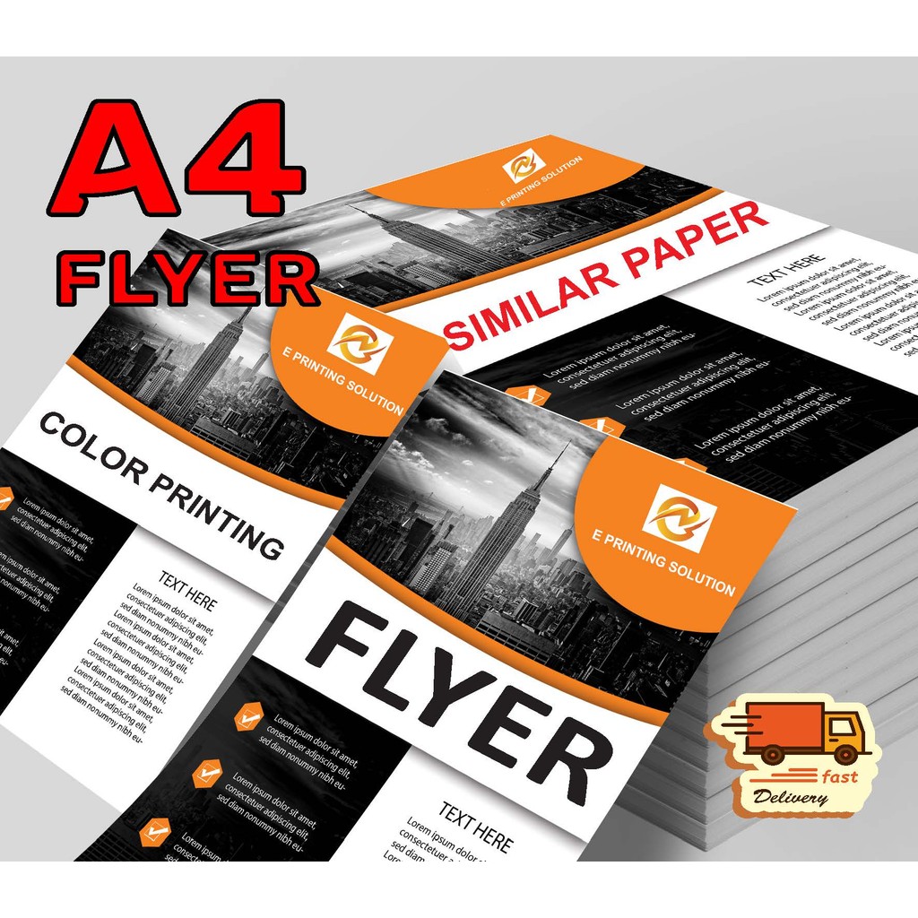 FLYER A4 SIZE 80GSM/100GSM simili paper 100-500pcs | Shopee Malaysia