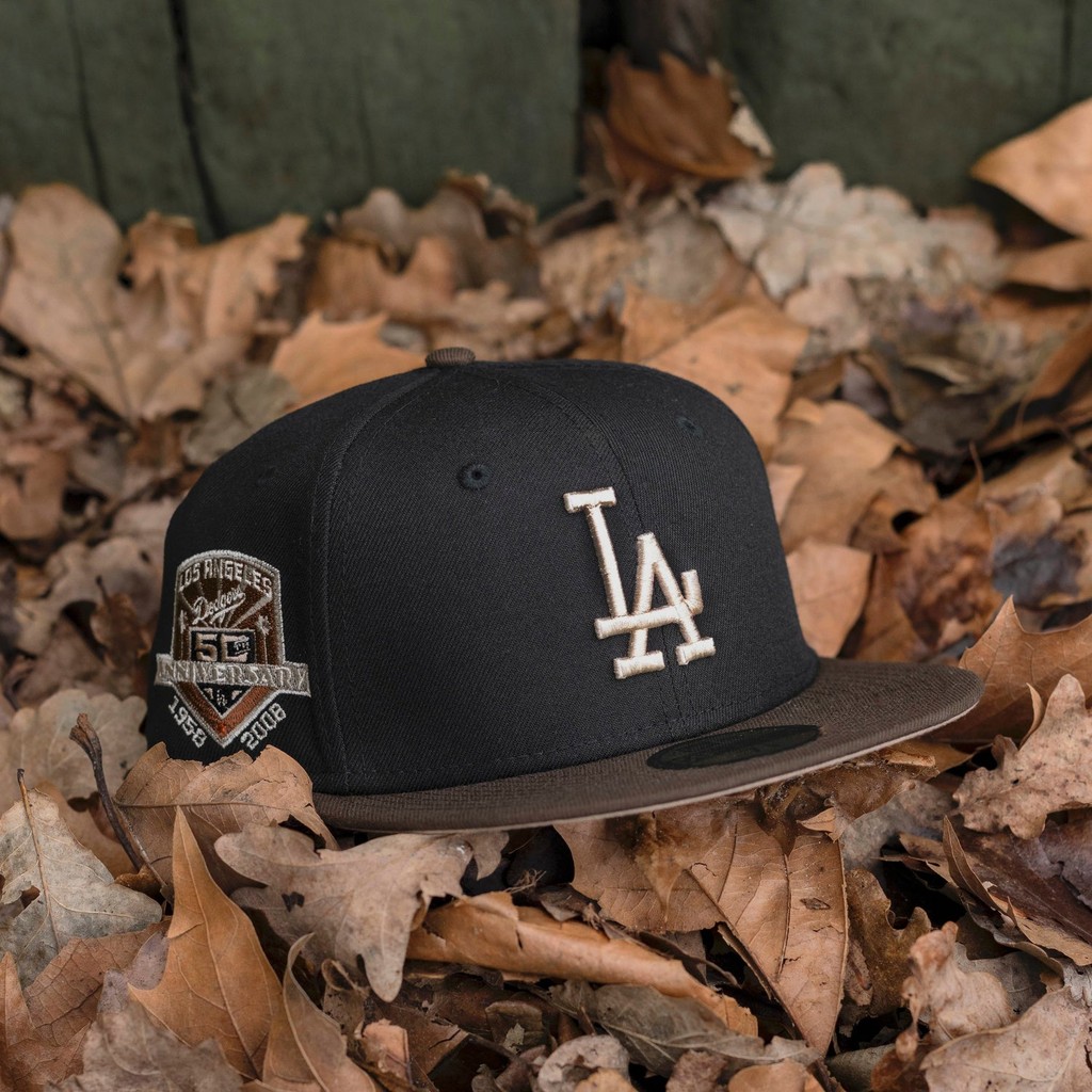 MLB Los Angeles Dodgers 50th Anniversary Fitted Hat Fully Enclosed Flat ...