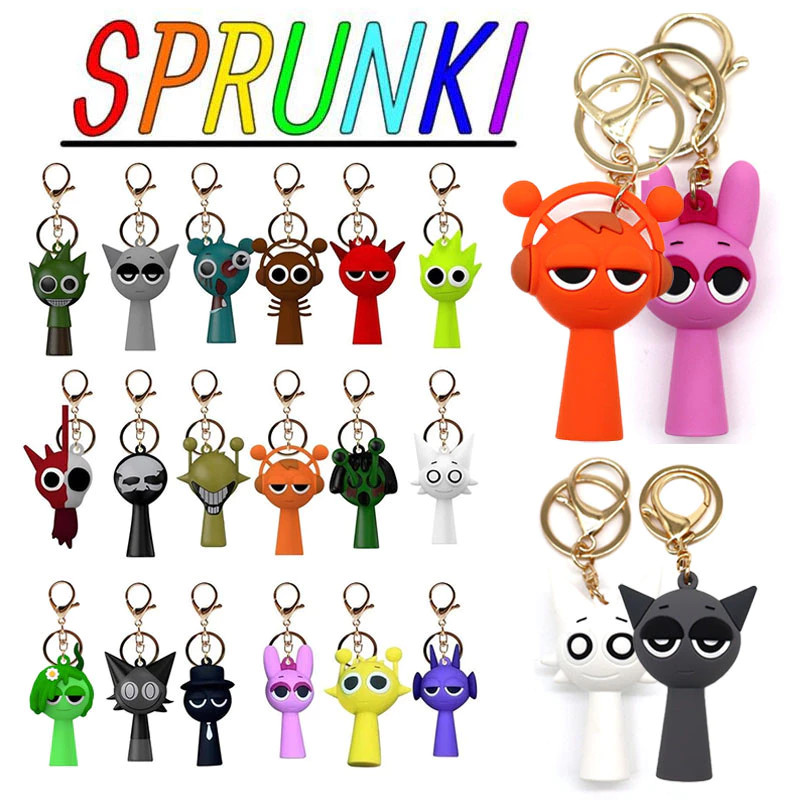 Sprunki Keychain Incredibox Sprunki Game Pendant Doll Toys Kids for ...