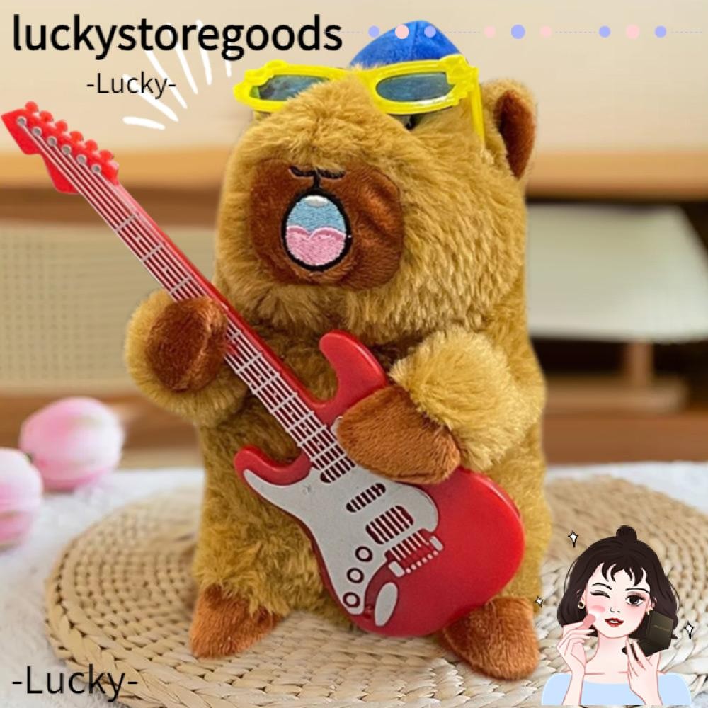 LUCKY Capybara Plush Musical Dancing Toy, Funny USB Charging Silly ...