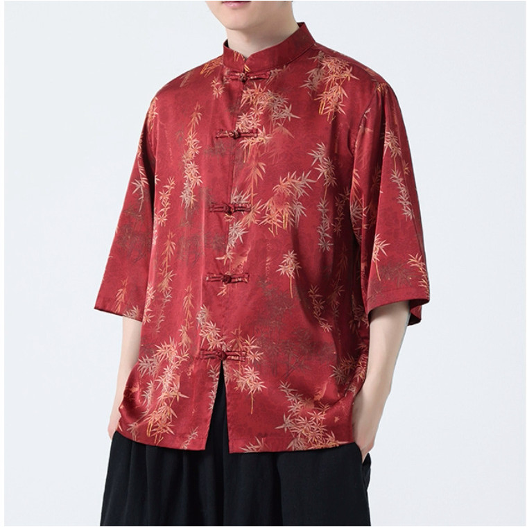 CNY Clothes for Men Chinese New Year Costume Mens Cheongsam Hanfu Top ...