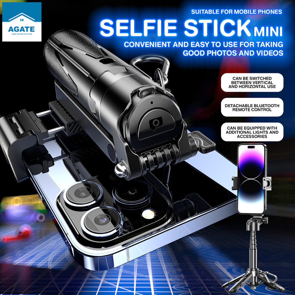 【Agate Design】P15Mini Bluetooth Selfie Stick Mini Tripod Bluetooth ...