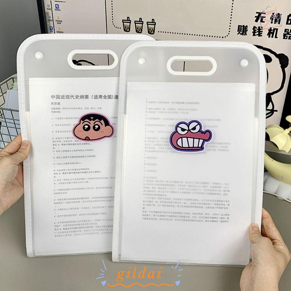 GILDAI Crayon Xiao Xin Expanding File Bag, Transparent 13 Pockets A4 ...