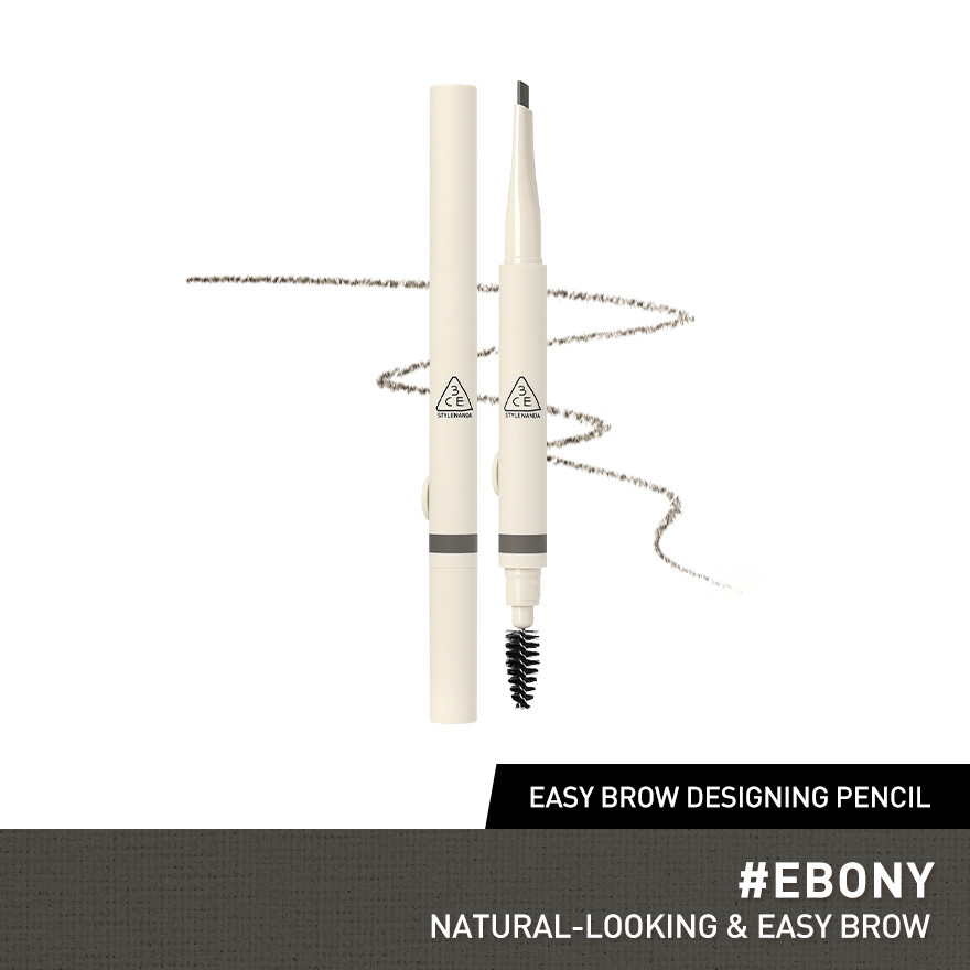 3CE Easy Brow Designing Pencil Ebony | Shopee Malaysia