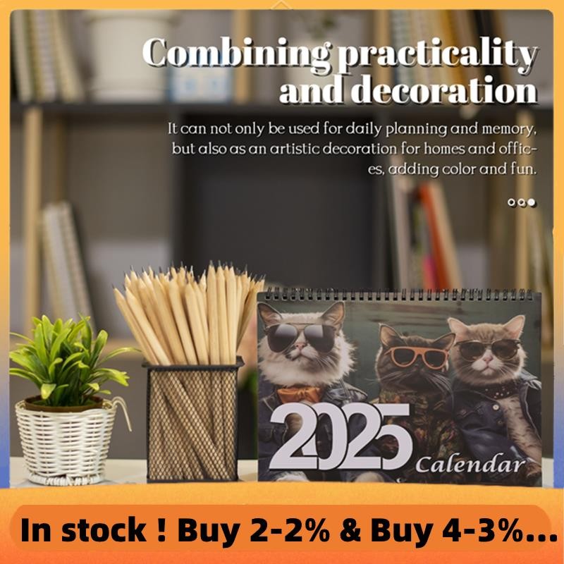 Stylish Cats Calendar 2025 Wall Calendar , Funny Cat Calendar Wall ...