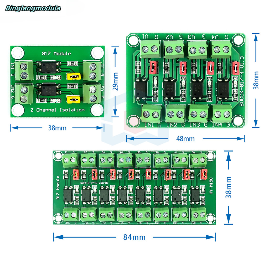 817 Optocoupler 2/4/8 Road Voltage Isolation Board Voltage Control ...
