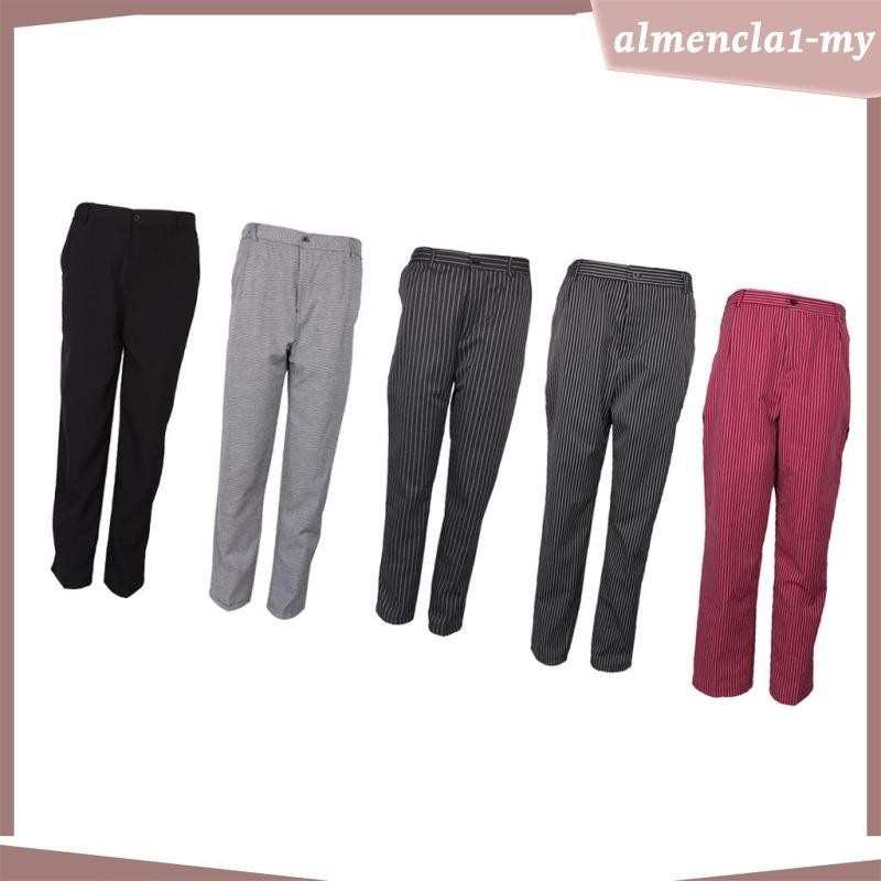 [AlmenclaabMY] Chef Pants Restaurant Hotel Uniform Kitchen Trousers ...