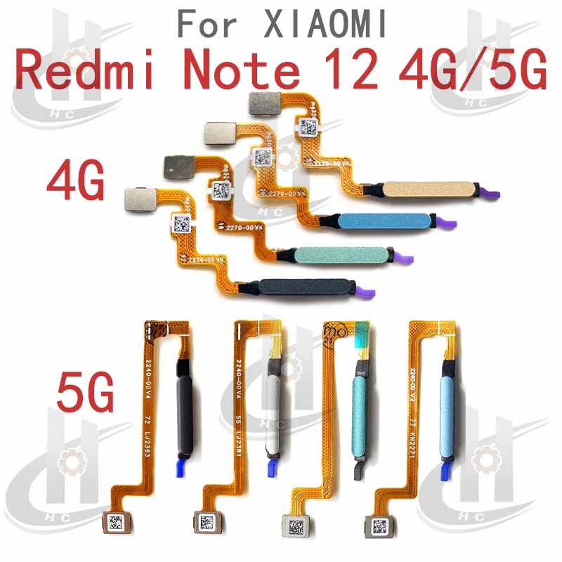 Fingerprint Sensor For Xiaomi Redmi Note 12 4G 5G home button Power ...