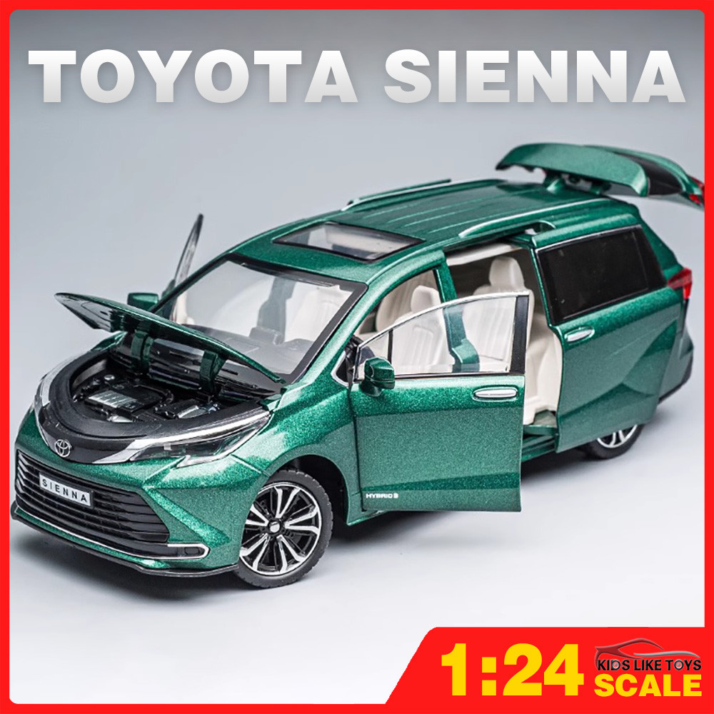 KLT 1:24 Toyota Sienna MPV Diecast Model Car Alloy Cars Toys Collection Gift For Kids Boy Girl ...