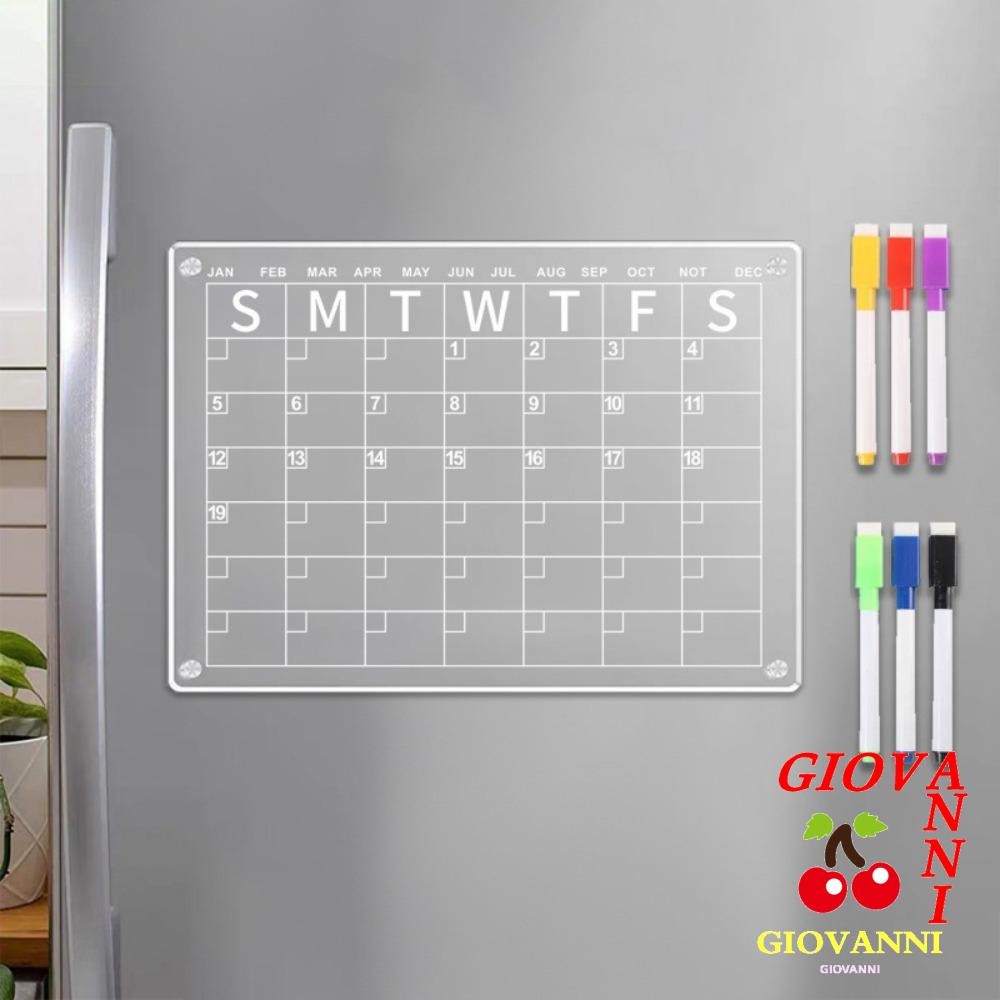GIOVANNI Clear Monthly Weekly Planner, Reusable Acrylic Magnetic ...
