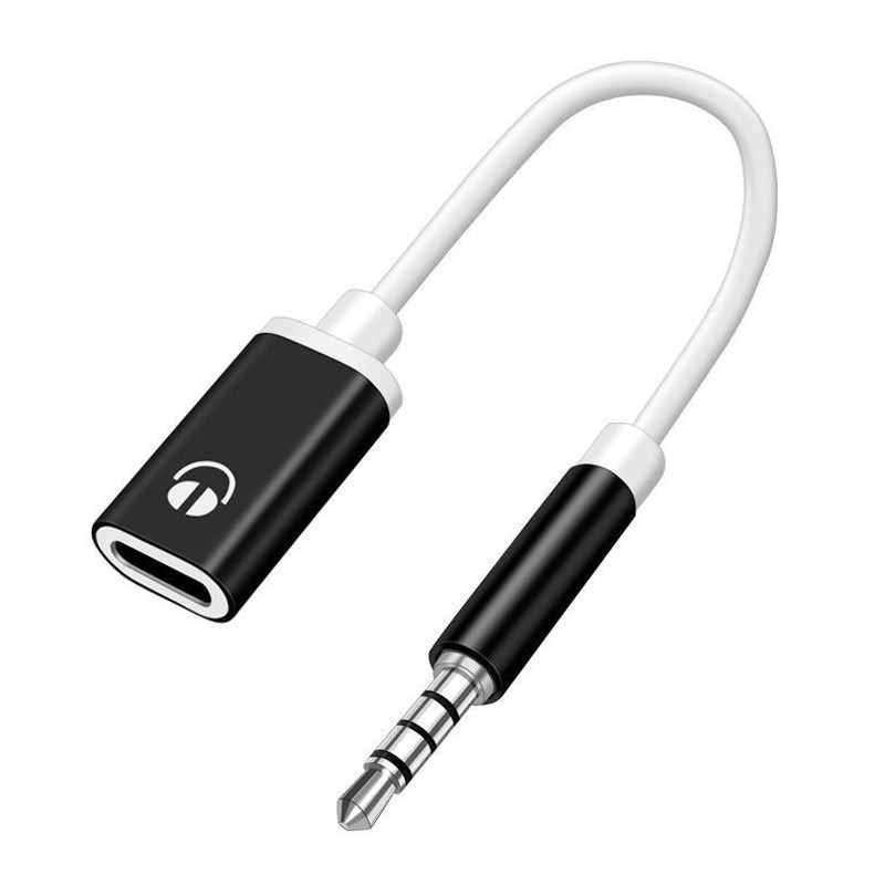 [Isn] 3.5mm Public To Type C Female Flat Head Headphone To Round Head ...