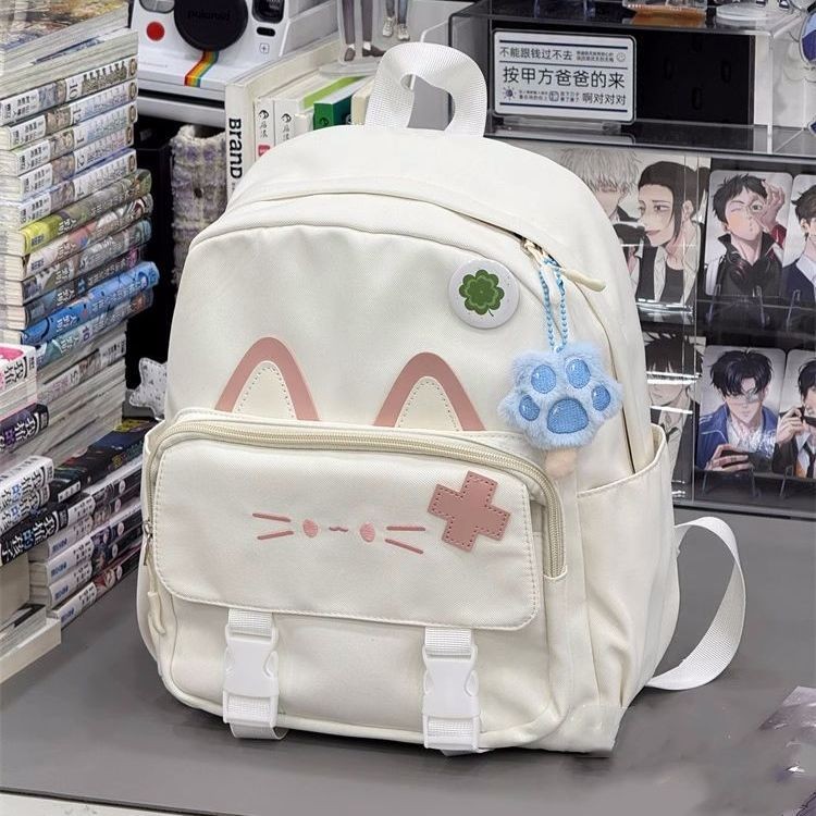 Cute Kitten Mini Backpack Female Student Travel Small Schoolbag Short ...