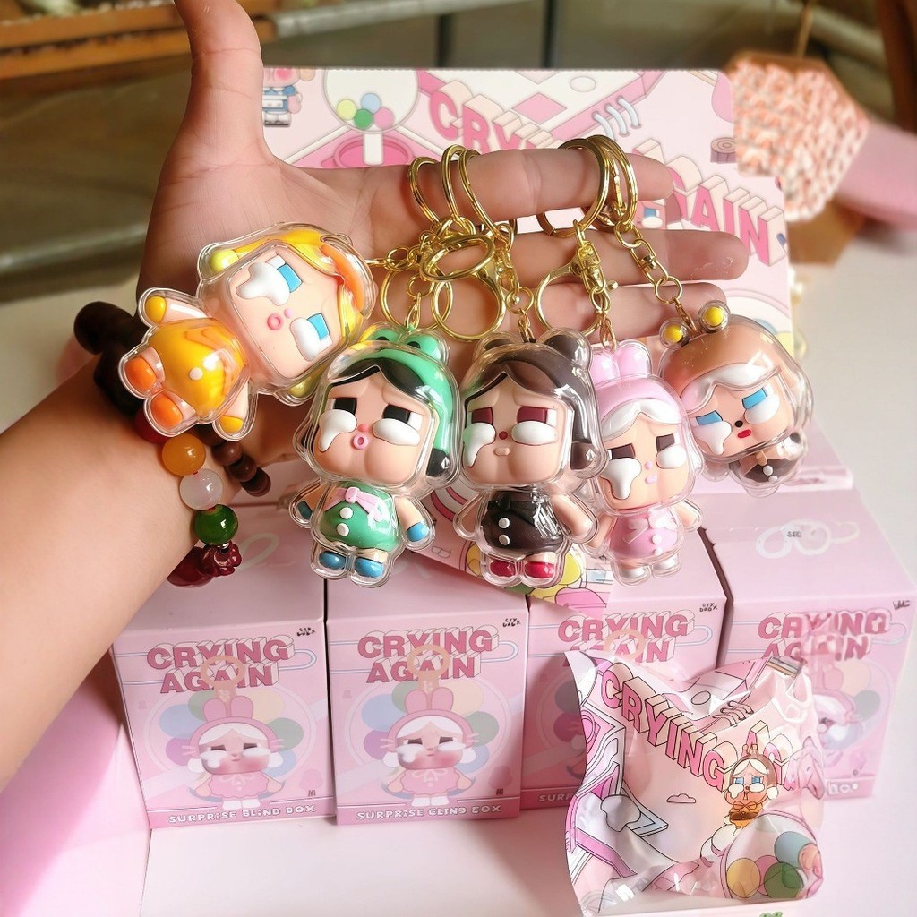 Crying baby blind box crybaby labubu key chain doll cute cartoon bag ...