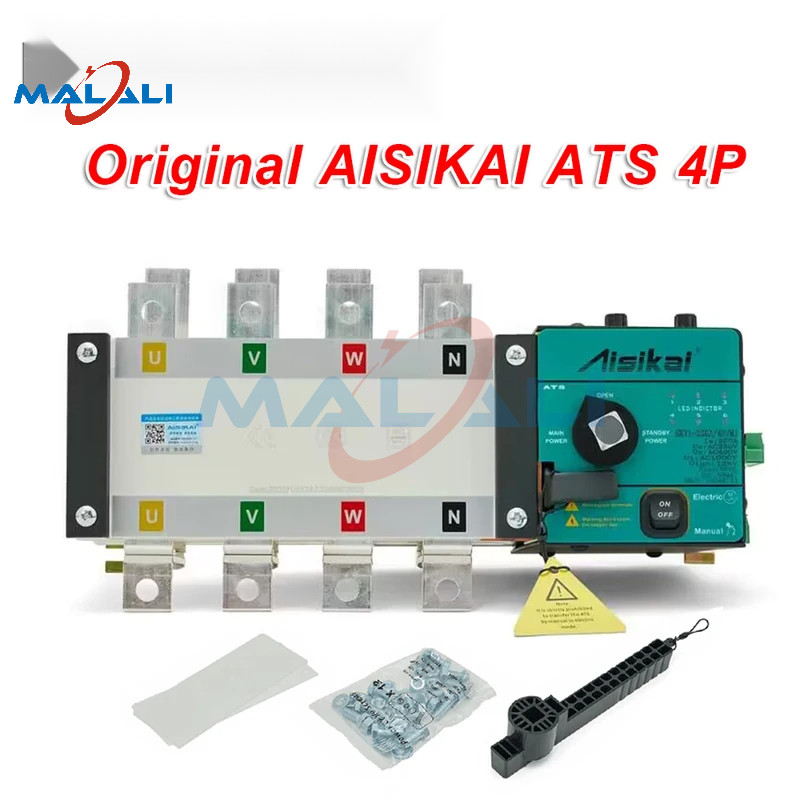 Malali Aisikai 630A/400A 4P ATS Genset Dual Power Automatic Transfer ...