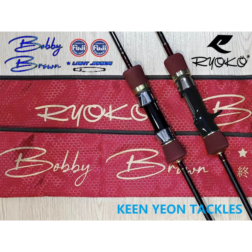 ⭐RYOKO BOBBY BROWN LIGHT JIGGING FISHING ROD ( SPINNING/ BAITCASTING ...