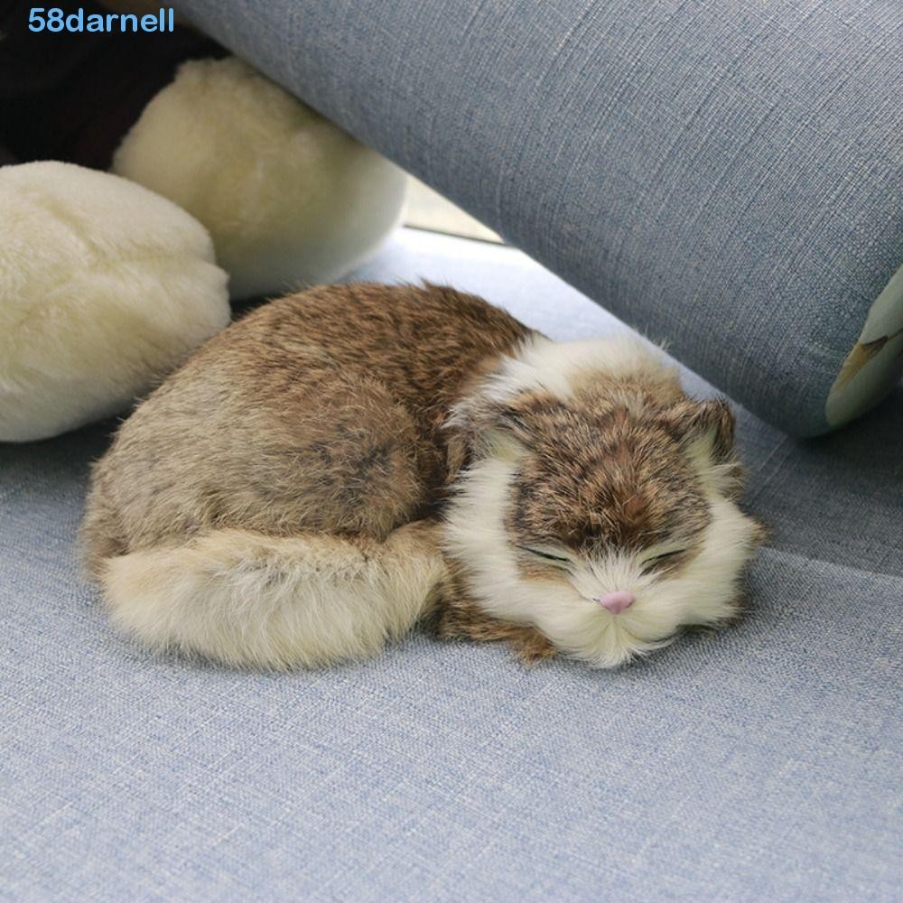 DARNELL Simulation Cat Toy, Mini Realistic Plush Cat Toy, Cute Fur ...