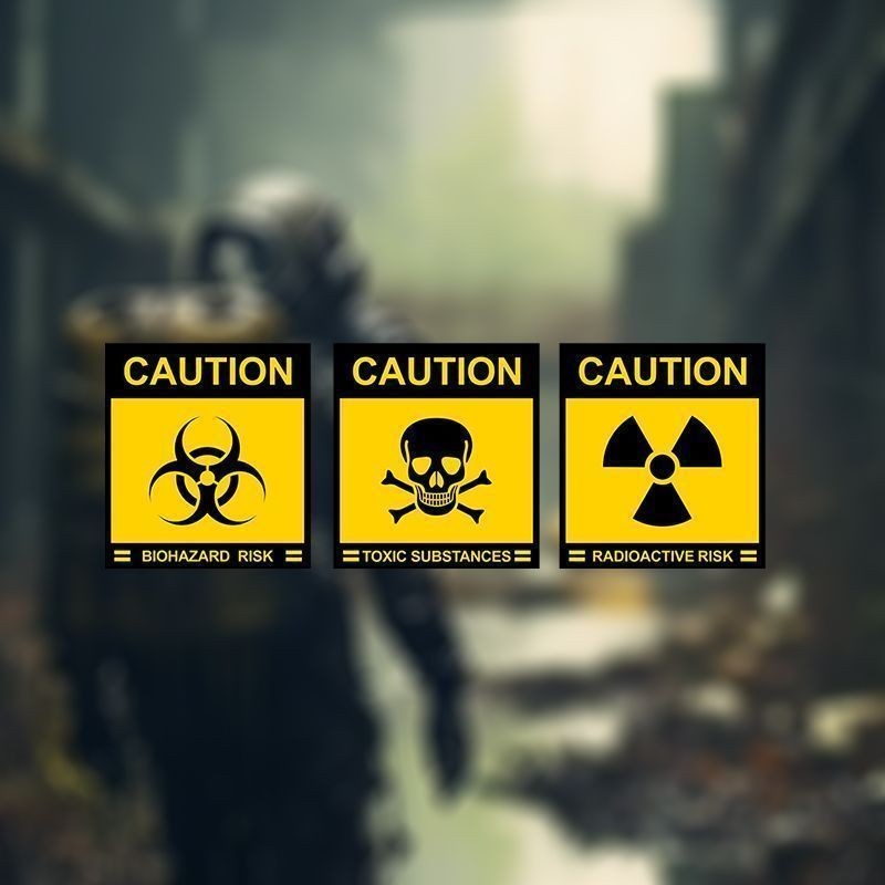 Car Reflective Car Stickers Nuclear Radiation Resident Evil Pollution ...