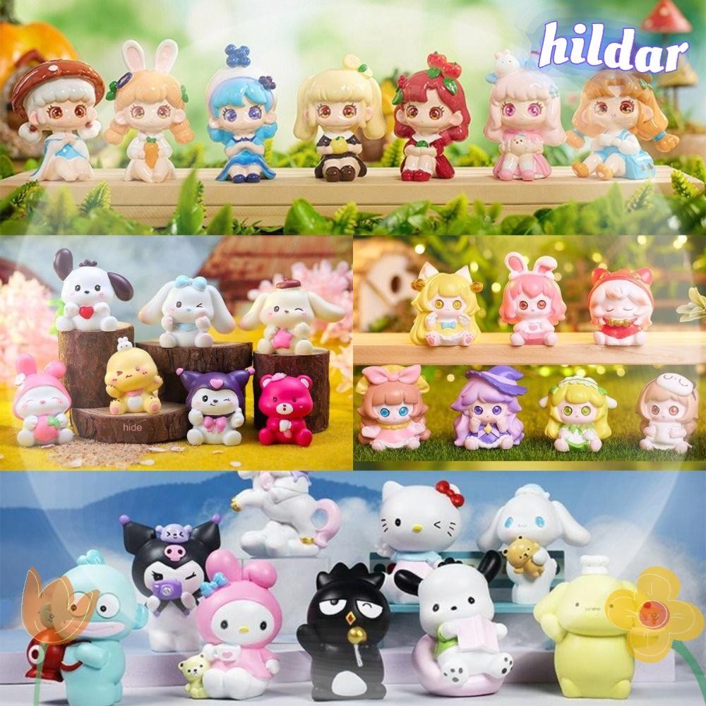 HILDAR Sanrio Blind Boxes, Cartoon Kuromi Box Toys, Chinese Chibi ...