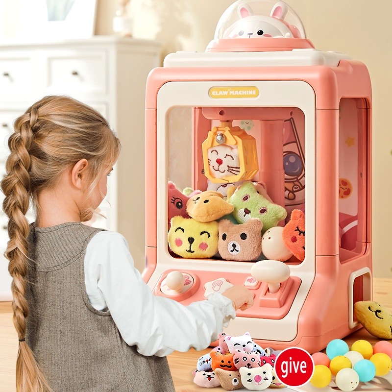 Large Claw Machine Children Mini Doll Machine Toy Claw Doll Gaming ...