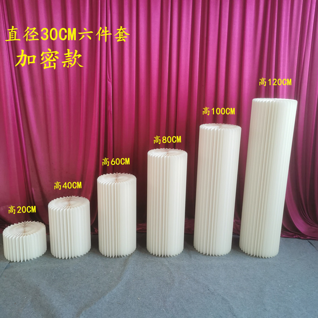 Folded Paper Roman Column Wedding Props Folding Roman Column Road Guide ...
