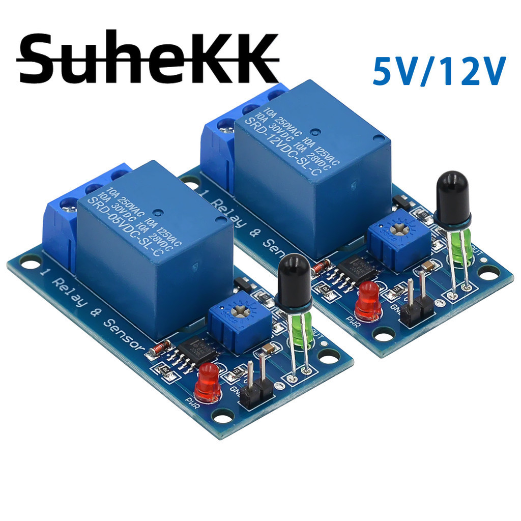 IR Infrared 1 Channel 5V 12V Flame Detection Sensor Module Fire Alarm ...