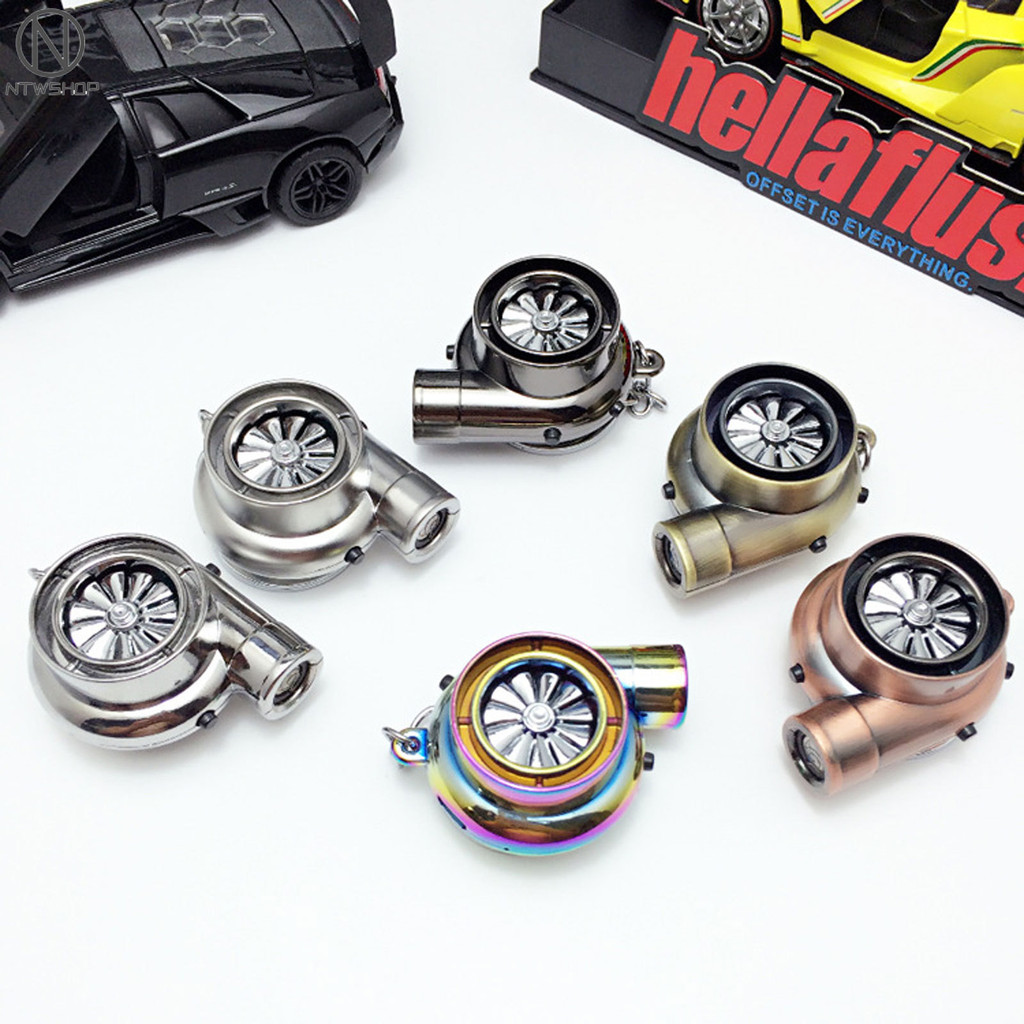 NTW Car Metal Keyring Sound Turbo Key Sleeve Bearing Spinning Model ...