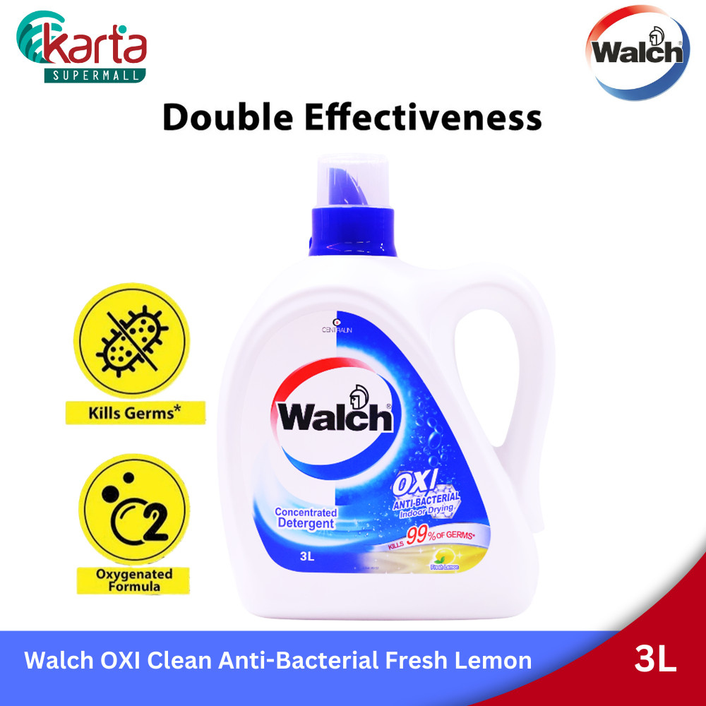 Walch OXI Anti-Bacterial Concentrated Liquid Detergent (Lemon) 3L ...