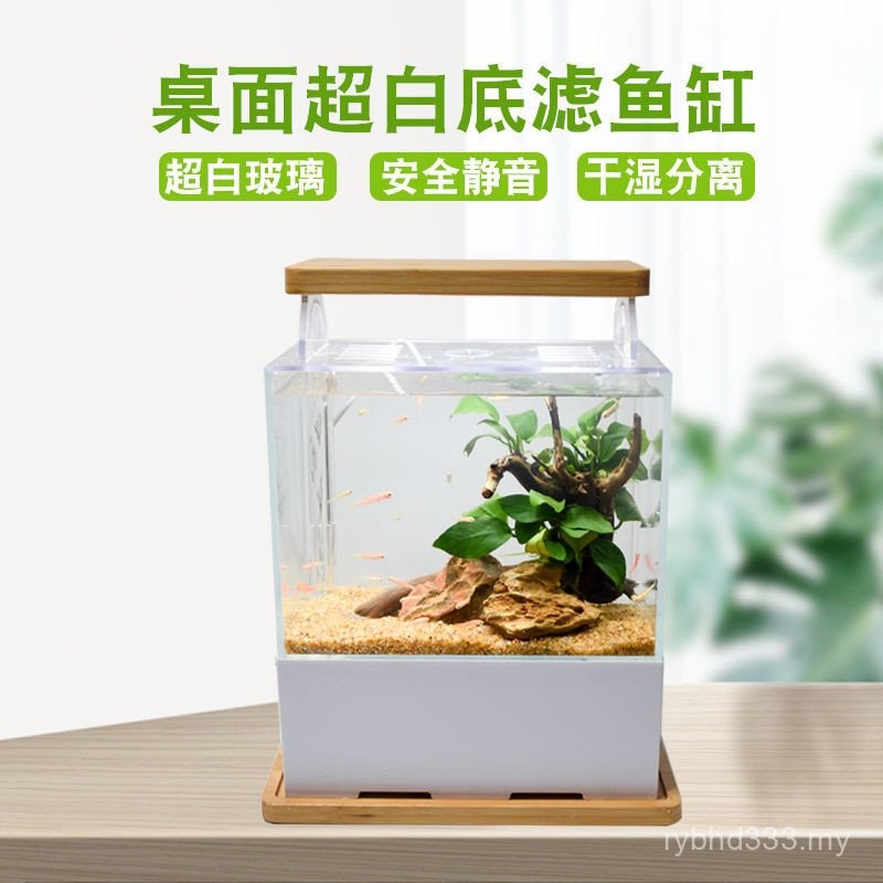 Small Small Desktop Bottom Fish Filter Tank Micro Landscape Water-Free ...