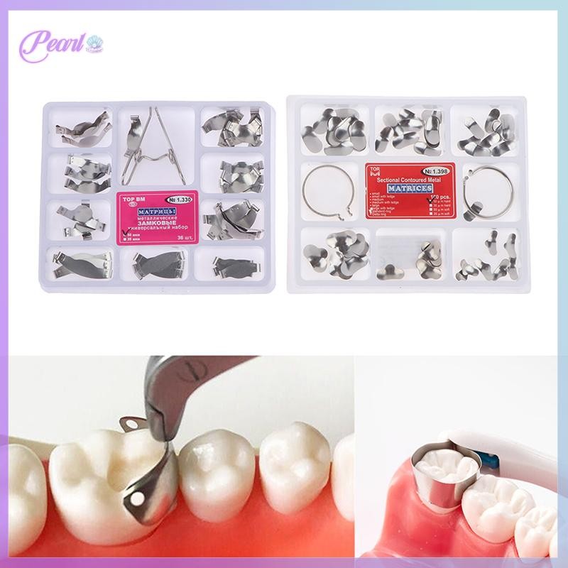 New 100Pcs Dental Pro Metal Matrix Bands Sectional Contoured Band Roll ...
