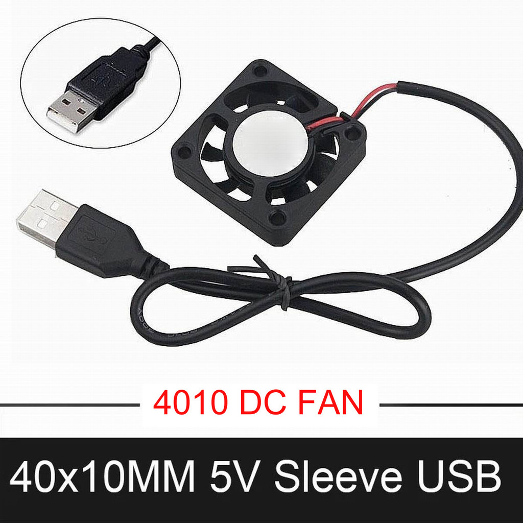 5V DC Cooling Cooler Fan USB Connector 4cm 40mm 4010 40x10mm Brushless ...