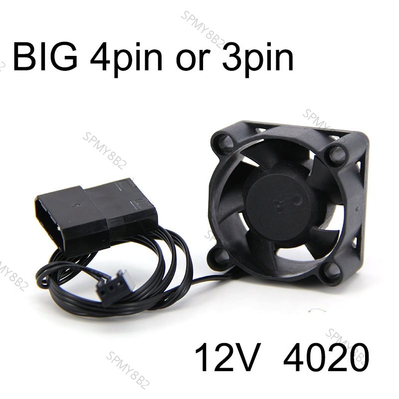Cooling Fan 4cm 40*40*20mm DC 12v small 3pin or big 4pin Brushless ...