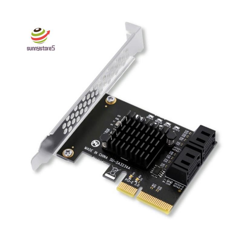 PCIE X4 to SATA Card PCI-E Adapter PCI-E 3.0 to SATA3.0 Expansion Card ...