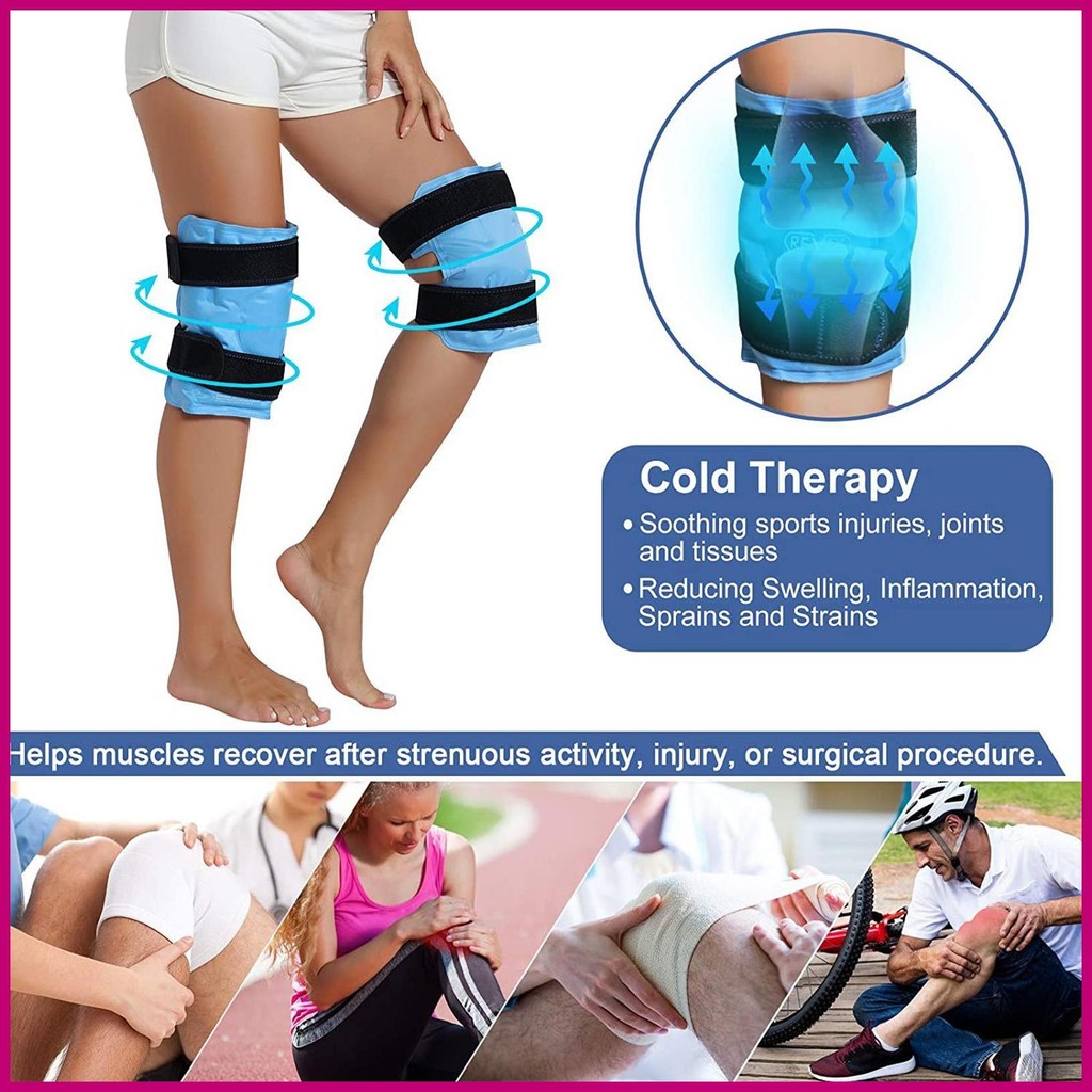 Soft Knee Elbow Protector Ice Compression Knee Pads Adjustable Knee ...