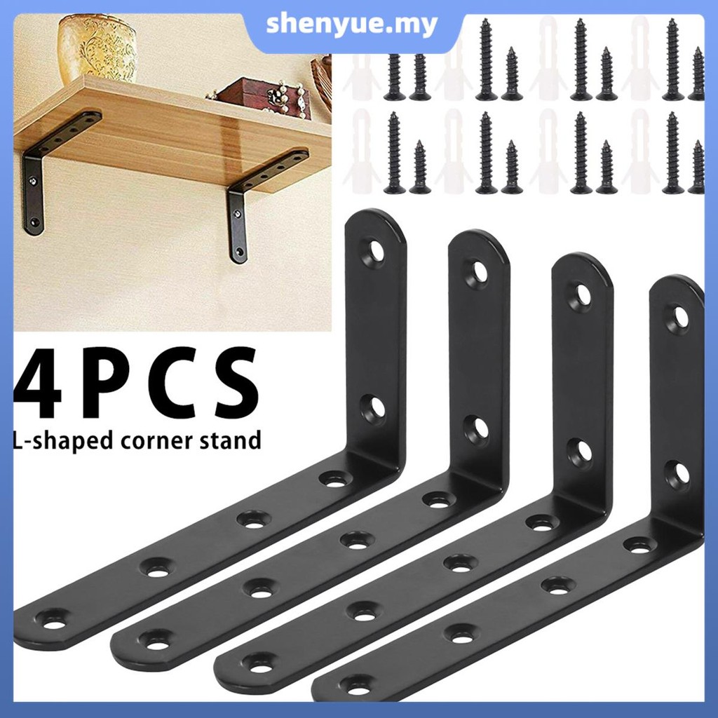 Shelf Bracket Metal 90 Degree Corner Brace Heavy Duty L Shaped Bracket ...