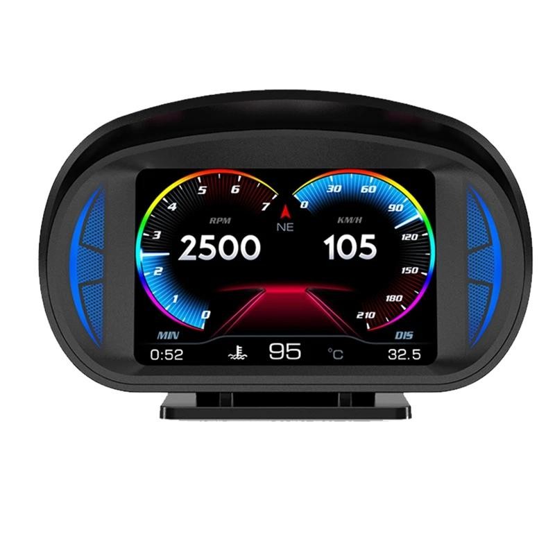 P2 Car HUD Head-Up Display OBD GPS Vehicle Speed And Gradient Meter ...