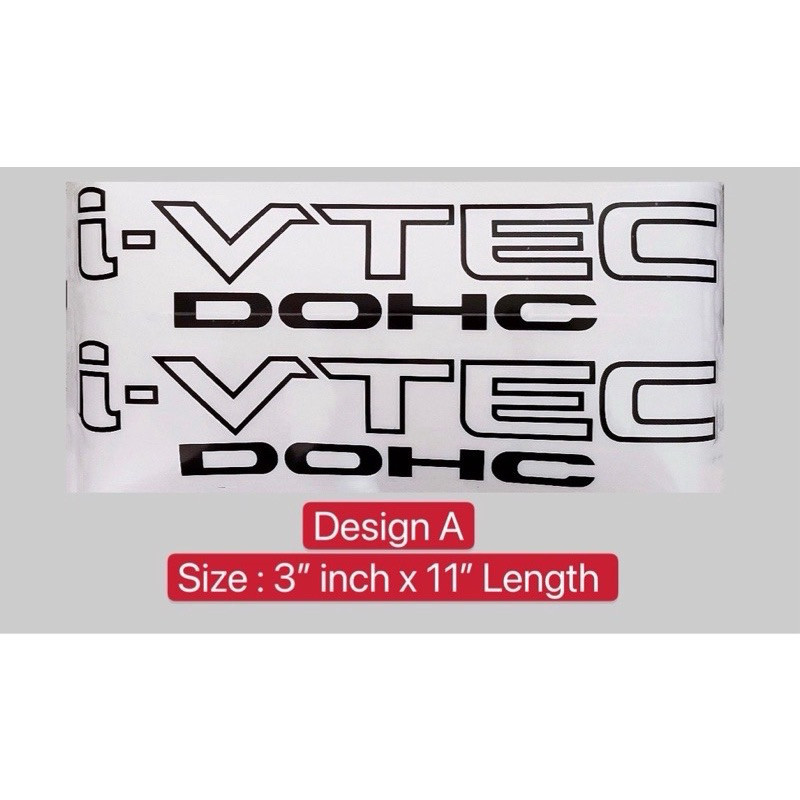 K628# 2pcs i-VTEC DOHC Vinyl Decal Car Stickers | Shopee Malaysia