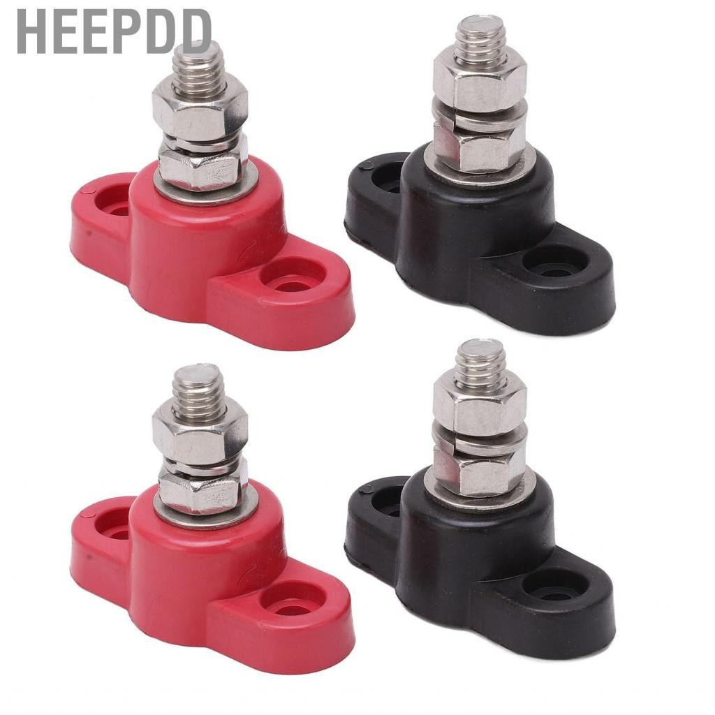HEEPDD 4Pcs Battery Terminal Blocks 12V 24V Red Black Power Stud ...