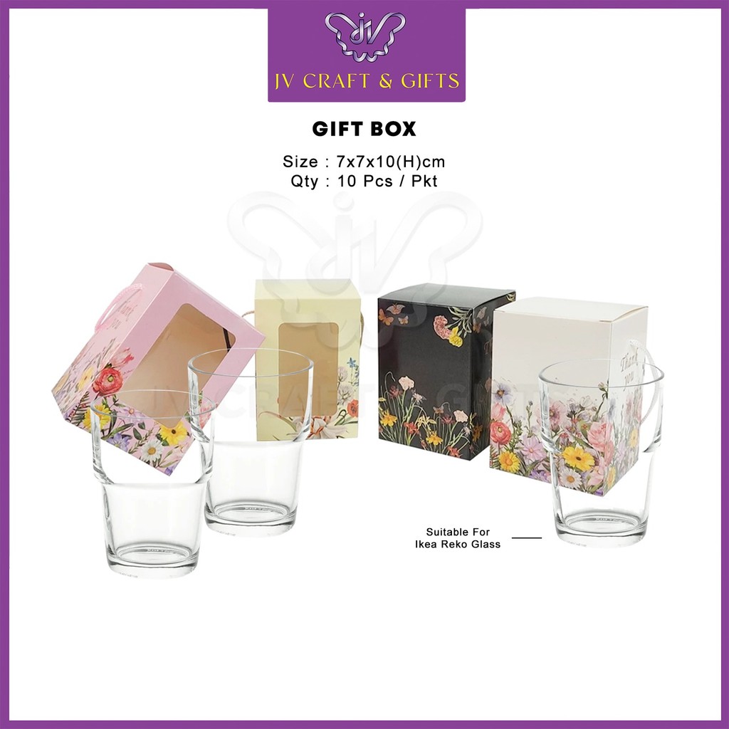 10pcs Kotak Doorgift Thank You / Gift Box with Window / Wedding ...
