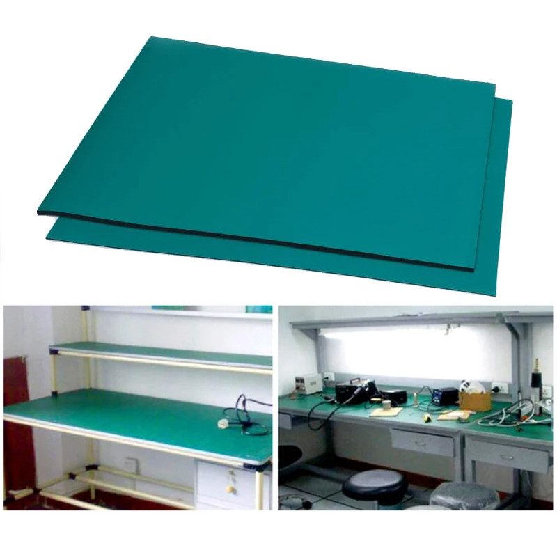 Anti-Static ESD Rubber Table Mat Green For BGA Phones Repair Pad Rubber ...
