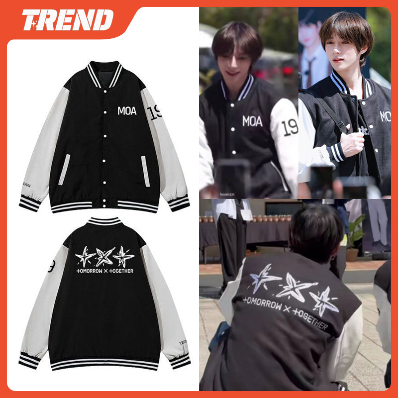 TXT MOA Merch Baseball Uniform Jacket Unisex Plus Size Vintage Loose ...