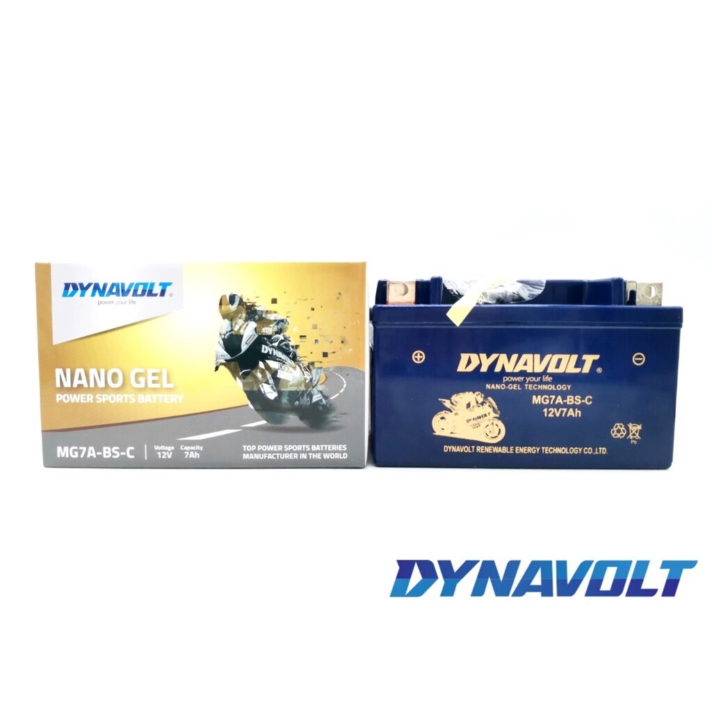Battery NANO Gel Dynavolt YTX7A YTX7A-BS YTX7 Original MG7A-BS-C ...